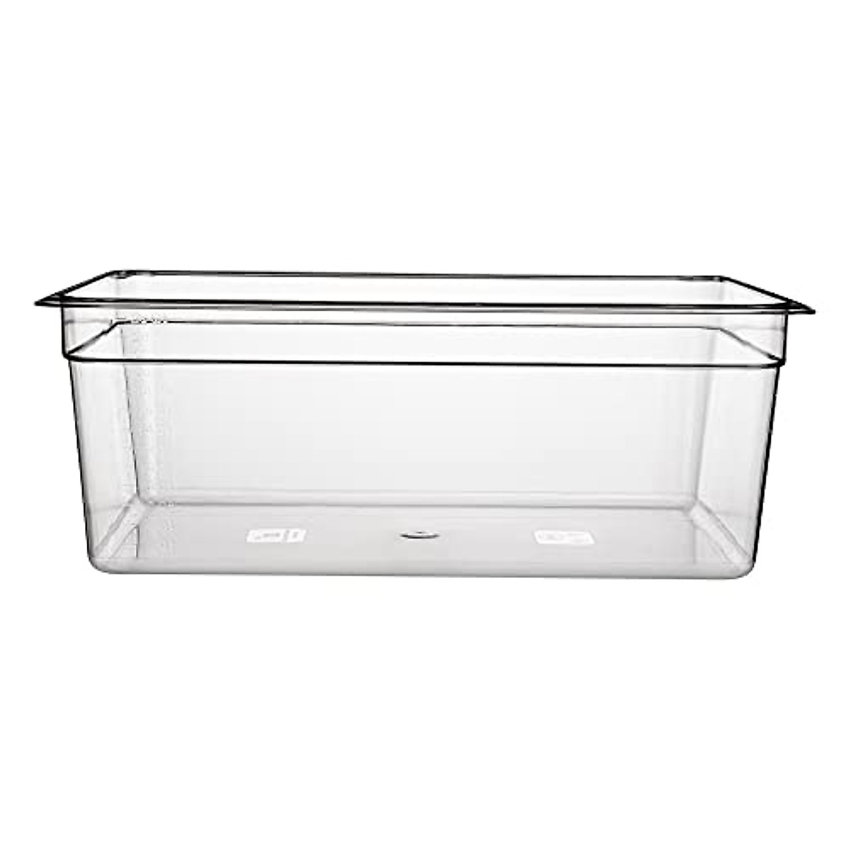 Restaurantware Met Lux Full Size Food Storage Container 1 8 Inch Deep Proofing Box - Rectangle Graduated Measurements Clear Plastic Food Grade Storage Container Dishwashable Lids Sold Separately