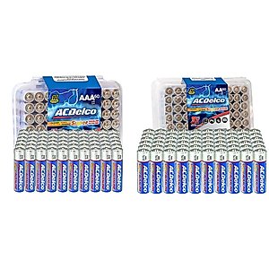 ACDelco 120-Count AAA and AA Batteries | Maximum Power Super Alkaline Battery | 10-Year Shelf Life