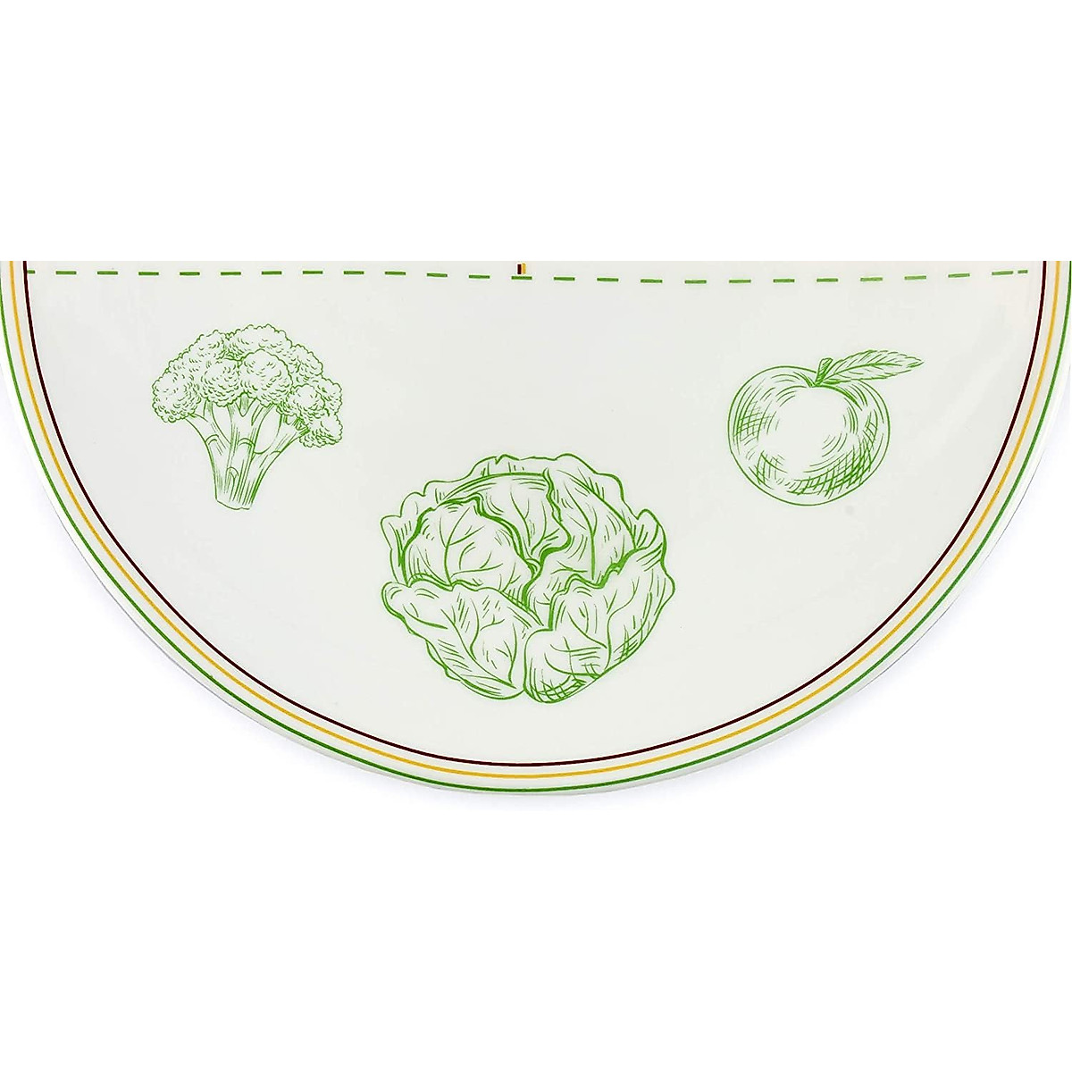 Cornucopia Ceramic Portion Control Plates (Set of 2); Microwave-Safe