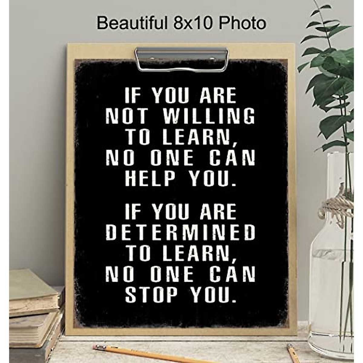 Motivational Wall Art - Office Wall Art & Decor Motivational poster - Positive Quotes Wall Decor - Encouragement Gifts - Positive Sayings for Wall Decor - Entrepreneur Wall Art - Inspirational Quotes