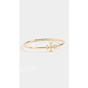 Tory Burch Women's Eleanor Hinged Cuff, Tory Gold, One Size