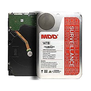 MDD (MDD14TSATA25672DVR) 14TB 7200RPM 256MB Cache SATA 6.0Gb/s 3.5inch Internal Surveillance Hard Drive - 3 Years Warranty (Renewed)