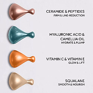 No7 Advanced Ingredients Ceramide & Peptide Capsules - Anti Aging Serum Helps Reduce Fine Lines and Wrinkles - Single Use Ceramide Capsules with Peptide Serum (30 Count)