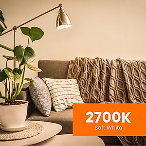 Feit Electric A19 LED Light Bulbs, 100W Equivalent, Dimmable, E26 Standard Base, 90 CRI, 1600 Lumens, 2700K Soft White, 13 Years Lifetime, Frosted White LED Bulbs, Damp Rated, 2 Pack, A100/927CA/FIL/2