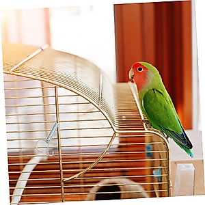 Balacoo 10 Pcs cage Door Spring Hook Critter Nation cage Metal Clothes Hanger Finger Spring latches Metal Hangers cat cage latches Birds cage Hook Stainless Steel Guinea Pig Dedicated