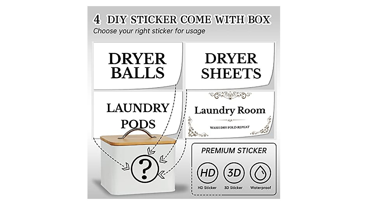 ZOES HOMEWARE Farmhouse Laundry Room Organization & Storage | Dryer ...