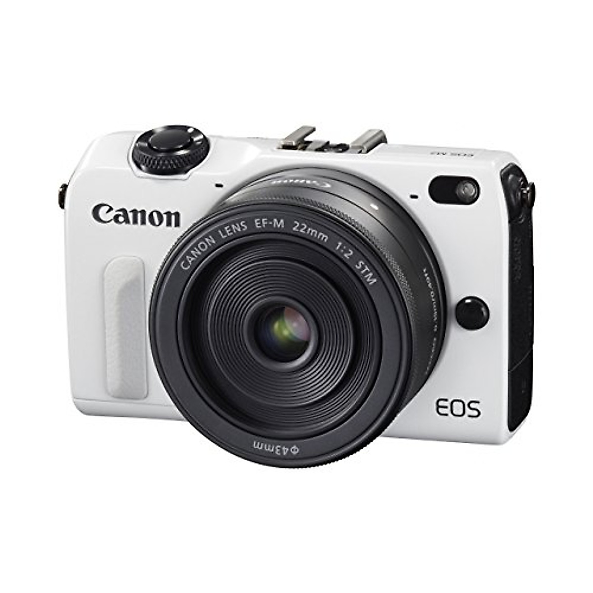 Canon Mirror-Less SLR Camera EOS M2 Triple Lens kit (White) EF-M18-55mm F3.5-5.6 is STM EF-M22mm F2 STM EF-M11-22mm F4-5.6 is STM Comes EOSM2WH-TLK [International Version, No Warranty]