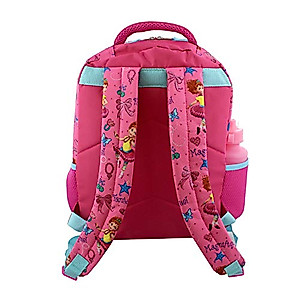 Fancy Nancy Girls 5 piece Backpack and Snack Bag School Set (One Size, Pink/Blue)