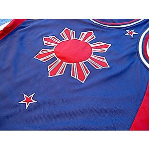 Soldier Tanks Blue Red Filipino Basketball Jersey Tank Top Philippines Pinoy Pride (Medium)