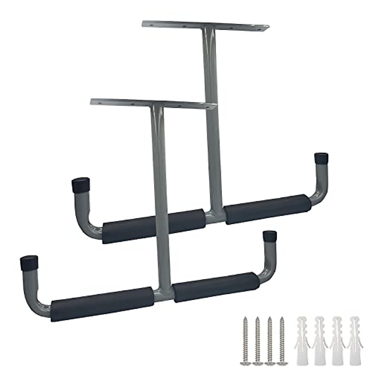 Fpz-bd 16.5 Inch Garage Ceiling Storage Racks,Heavy Duty Overhead Garage Storage Rack For Bike,Pipe,Ladder,Wood(2Pack,Gray,Included Plastic Anchors And Fixing Screws)