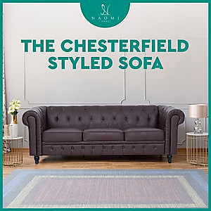 Naomi Home Emery Sofa Espresso/Air Leather