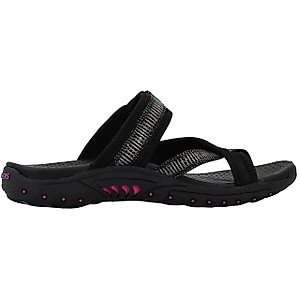 Skechers Women's Reggae-Seize The Day Sport Sandal Black/Fuchsia 6.5