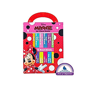 Disney - My Friend Minnie Mouse - My First Library 12 Board Book Block Set - Great for Teaching First Words - PI Kids