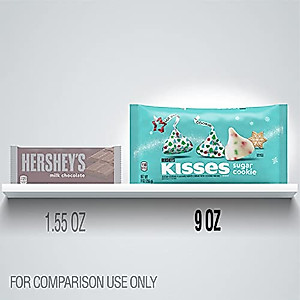 HERSHEY'S KISSES Sugar Cookie Flavor White Creme with Cookie Pieces Candy, Christmas, 9 oz Bag