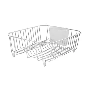 Rubbermaid 6008AR WHT White Twin Sink Dish Drainer, White