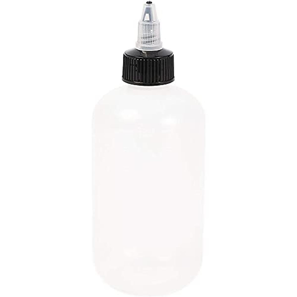 Juvale Boston Round Squeeze Bottles with Twist Caps (8 oz, White, 12 Pack)