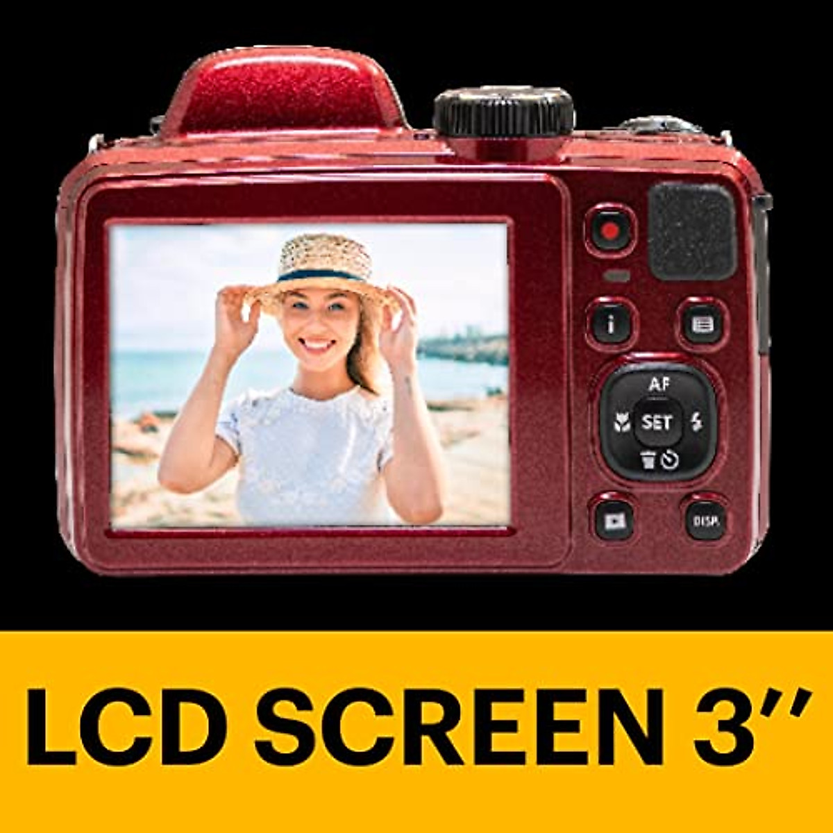 KODAK PIXPRO Astro Zoom AZ425-RD 20MP Digital Camera with 42X Optical Zoom 24mm Wide Angle 1080P Full HD Video Optical Image Stabilization Li-Ion Battery and 3" LCD (Red)
