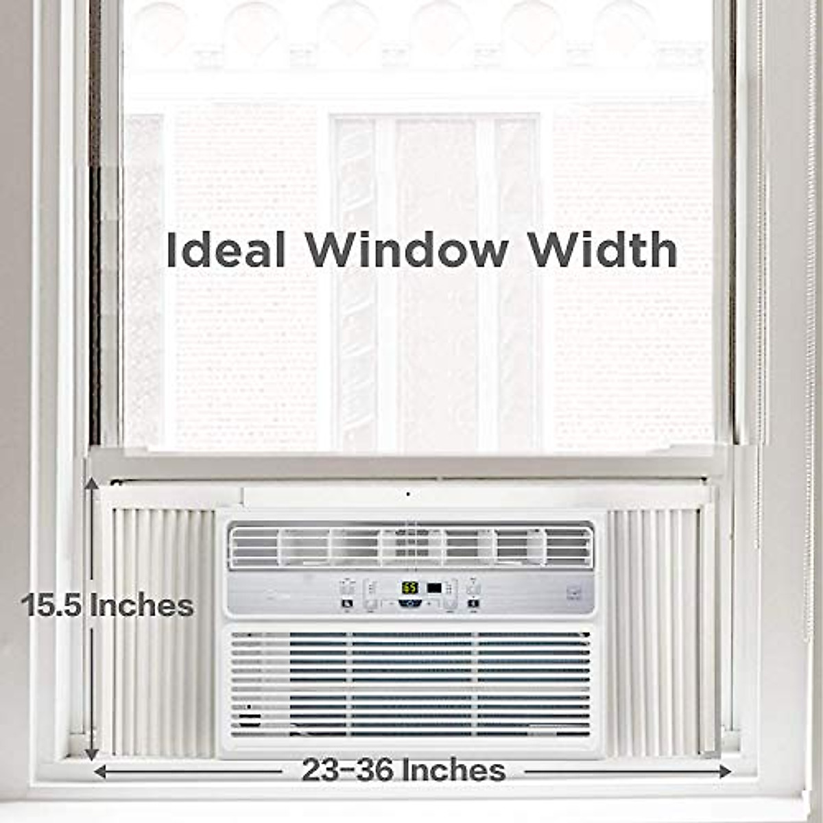 MIDEA EasyCool Window Air Conditioner - Cooling, Dehumidifier, Fan with remote control - 6,000 BTU, Rooms up to 250 Sq. Ft. (MAW06R1BWT Model) (Renewed)
