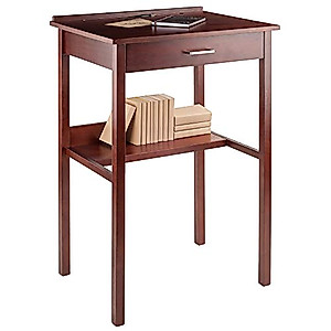 Winsome Ronald High Desk, Walnut, 27.95x21.73x41.89