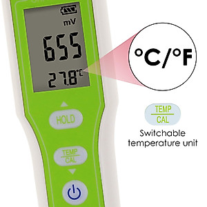 Pensize ORP Tester -1200~1200mV with ORP Calibration Buffer Powder for Water Quality Measurement ±2mV High Accuracy Oxidation Reduction Potential Meter