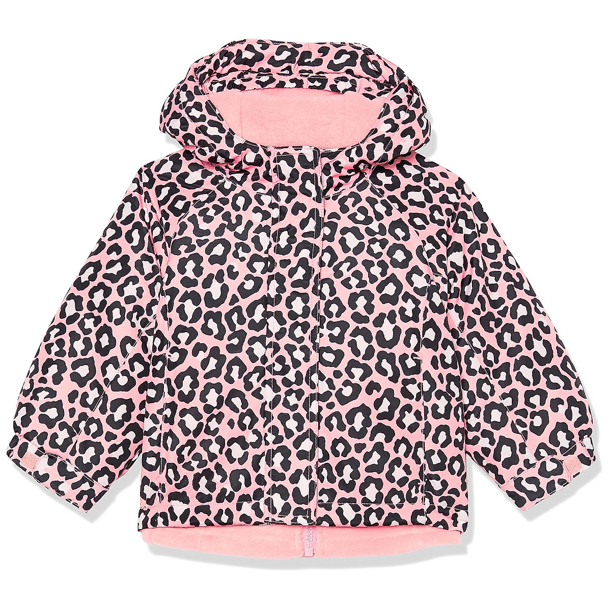 The Children's Place,And Toddler Heavy 3 in 1 Winter Jacket,Wind-resistant Water-resistant Shell,Fleece Inner,Cheetah Three Color_Strawberry Cream | STRAWBERRY CREAM,18-24 Monts