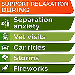 STRELLALAB Hemp Calming Chews for Dogs Anxiety Relief - Made in USA w/Hemp Oil - Dog Training & Behavior Aid - Natural Stress Relief During Firework, Storm, Separation, Barking - 120 Treats