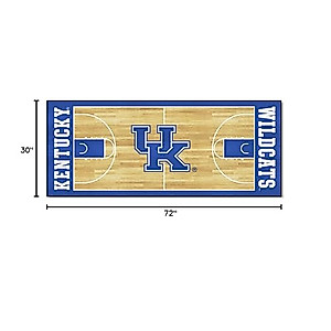 FANMATS 8262 NCAA - Kentucky Wildcats Basketball Court Runner Rug - 30in. x 72in. | Sports Fan Area Rug