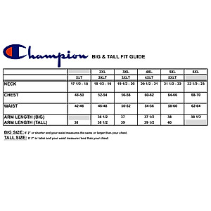 Champion Big and Tall Crewneck Sweatshirt - Cotton Casual Sweatshirt for Men Black