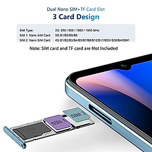 Xgody X18 4G Unlocked Phones, 6.3 Inch IPS Screen Smartphones, Android 10 OS Dual SIM Cheap Cell Phone, Quad Core 2GB+16GB, Dual 5MP+8MP Camera, 4000mAh Battery, Face ID Smart Phone (Blue)