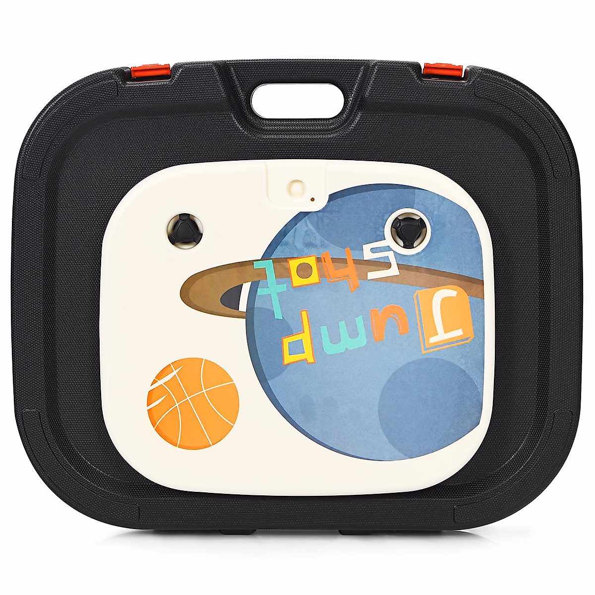 Costzon Basketball Hoop for Toddler, 3-in-1 Sports Activity Center w/Ring Toss, Soccer Goal, 31”-56” Height Adjustable, Indoor Outdoor Basketball Game Play Set for Baby (Car)