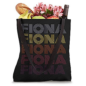 Personalized Name Fiona Retro Shopping Travel Vintage Style Tote Bag