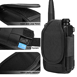 Xxerciz Radio Holder Radio Case Heavy Duty Radios Pouch Bag for Two Ways Walkie Talkies Radio Holder for Baofeng, Motorola, Midland CB Walkie Talkies