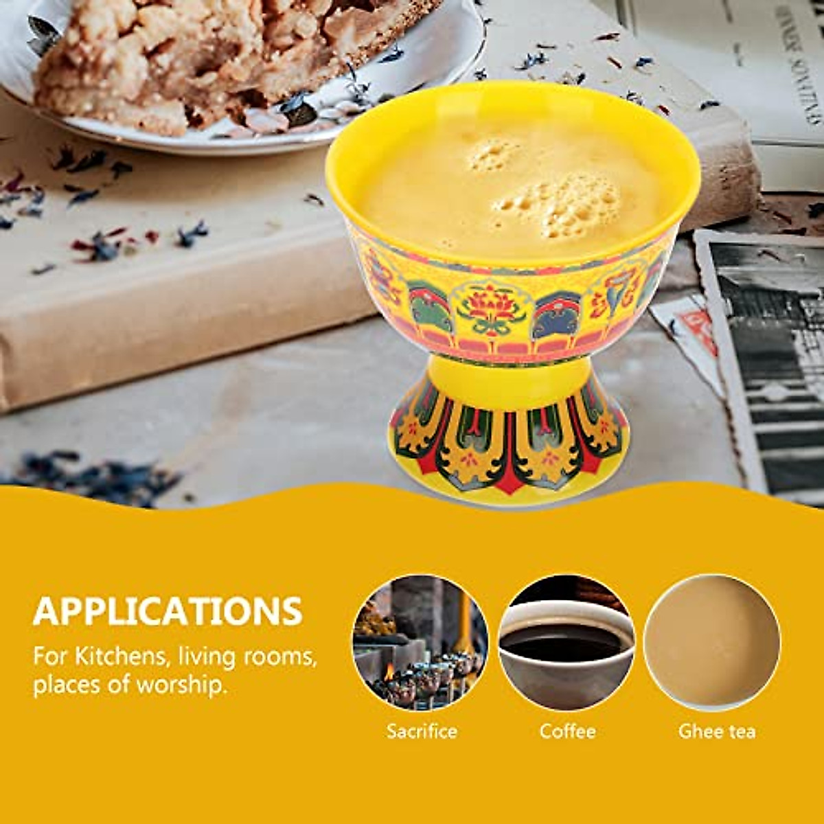 Chinese Tea Cup Ceramic Tibetan Cup Chinese Tea: Traditional Chinese Ceramic Teacup Kungfu Tea Cups Asian Celadon Tea Cups Porcelain Tea Cup Set for Tea Latte Black Coffee Mugs Yoga Decor