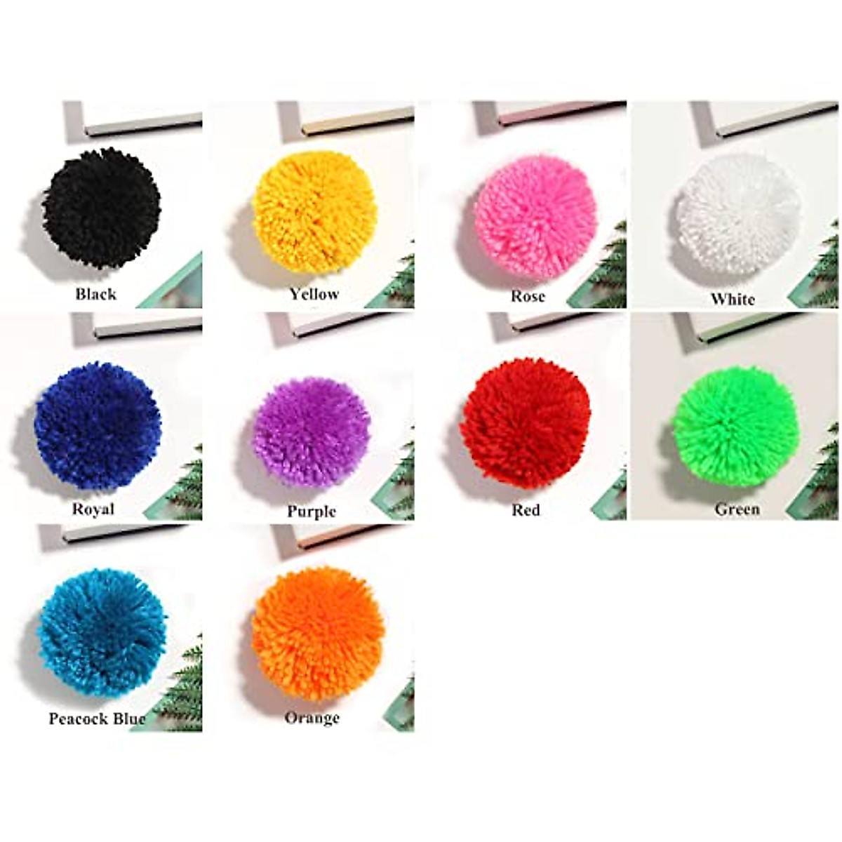 20 Pcs Large Yarn Pom Poms-2 Inch Made to Order Acrylic Yarn Balls for Hats Or Party Decorations-DIY Craft Pompoms (Mixed, 2ich)
