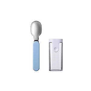Mepal Ellipse Nordic Blue Foldable Spoon-Reusable-Cutlery for Travel-Ideal for Cereal Cups to Go-Dishwasher Safe, zzzz-s
