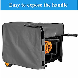 Jorohiker Generator Cover Waterproof 32 x 24 x 24 inch, Heavy Duty Thicken 600D Polyester Universal Generator Cover for Portable Generators 7000-10000 Watt, Gray