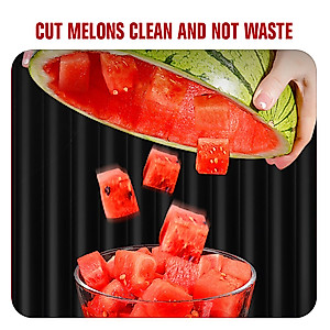 3 in 1 Watermelon Fork Slicer Cutter, 2024 New Summer Watermelon Cutting Tool, Stainless Steel Watermelon Popsicle Cutter Melon Cutter Knife Portability Fruit Fork for Kitchen Gadgets (Green)