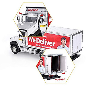 G.C 3 Pack Diecast Transport Vehicles Truck Toys Set Garbage Truck Tanker Delivery Truck 1:50 Scale Pull Back Metal Model Car Toys for Boys