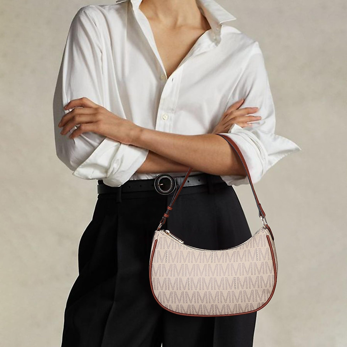 MARCO M KELLY Small Crossbody Handbag for Women Camera Bag Adjustable Strap Top Zipper Shoulder Purse…