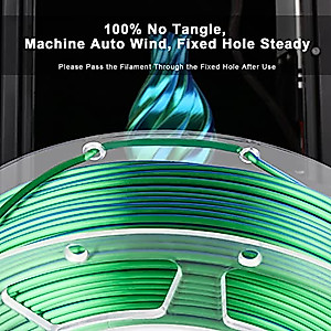 AMOLEN 3D Printer Filament Bundle, PLA Filament 1.75mm, Dual Color Filament, Silk Red Gold, Silk Red Green, Silk Red Blue, Silk Blue Green, 3D Printing Filament 200gX 4 Spools