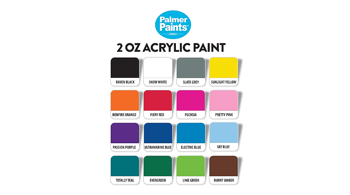 Palmer 16-Color Acrylic Paint Set | Vibrant Art & Craft Supplies