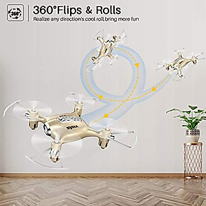 Pocket Drones for Kids with Headless Mode,Altitude Hold,3D Flip,2.4Ghz Nano LED Small RC Quadcopter，Easy to Fly Indoor Helicopter Plane for Beginners