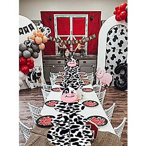 Cow Print Theme Birthday Party Supplies, 2 Pcs 3-Tier Cow Print Cupcake Stand, Farm Animal Themed Birthday Party Supplies for Girls and Boys, Cowgirl or Cowboy Party Decorations