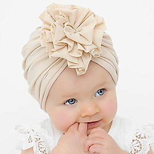 Happy Cherry 6 Pcs Baby Turban Knot Hats Newborn Infant Toddler Hospital Hat Cotton Head Wrap