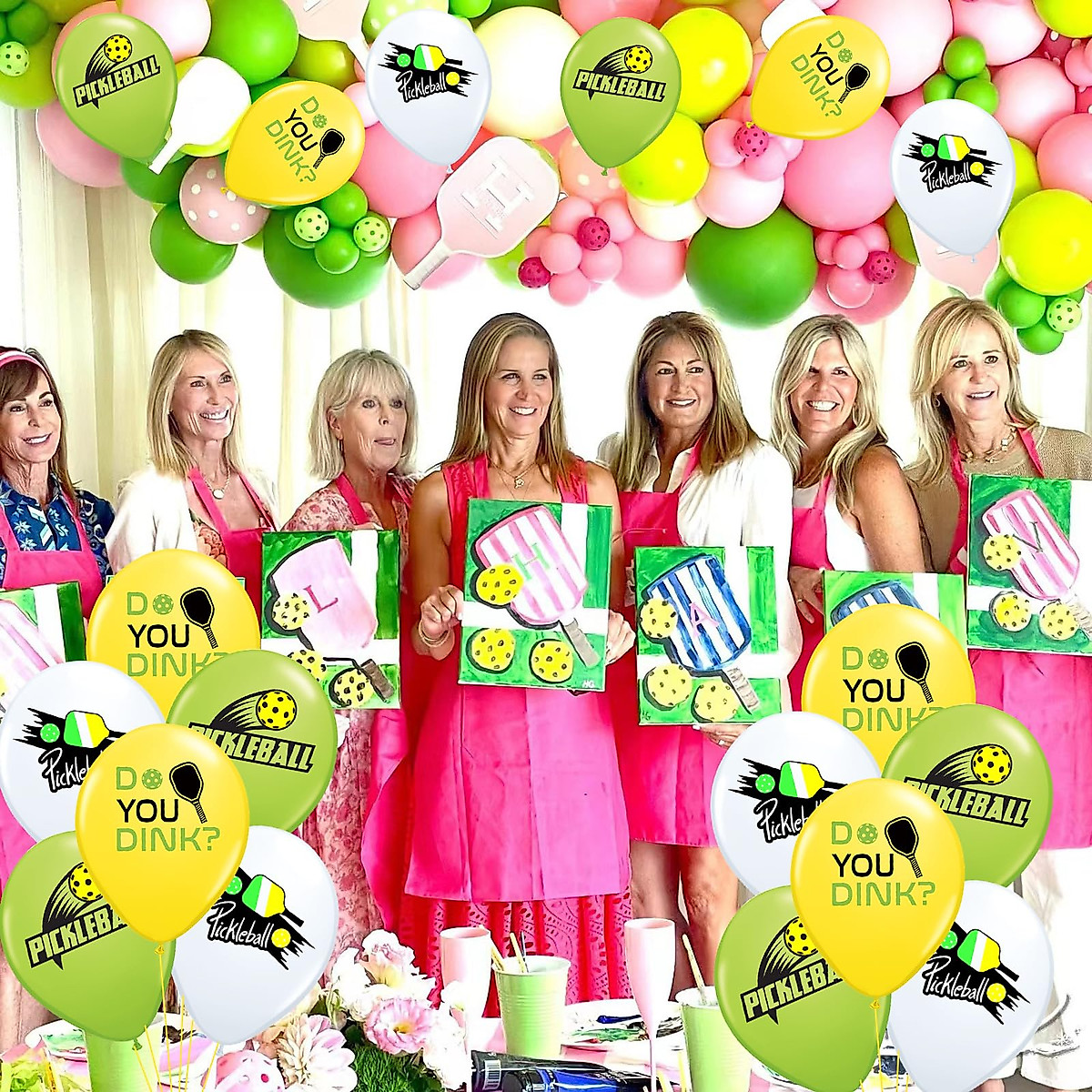 Pickleball Balloons Pack of 30 Pickleball Party Balloons for Pickleball Birthday Decorations Pickleball Party Decorations