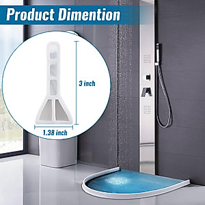 AMZKONIG 3" High Shower Threshold Water Dam 67" Long Collapsible Shower Water Splash Guard Self-adhesive Shower Barrier Bath Water Stopper To Keep Dry and Wet Separation Bathroom Kitchen (5.6Ft)
