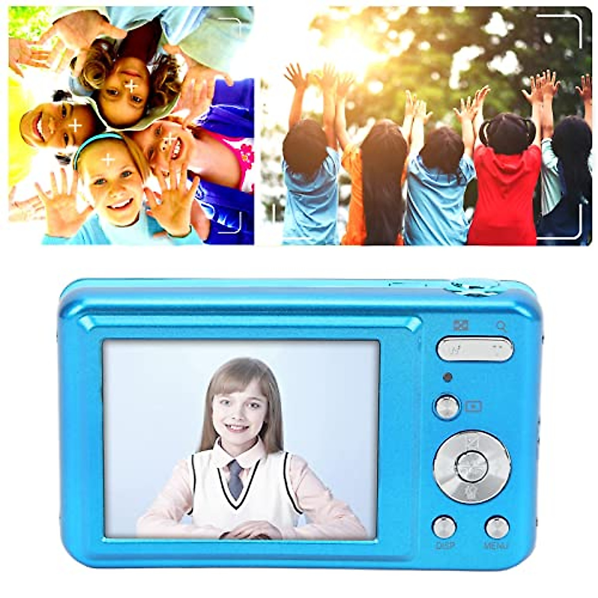 2.7 inch HD Camera, 8X Optical Zoom Portable Digital Camera, 48 Megapixels High Definition, 32GB Expandable Storage, Easy to Carry, USB Connection, Suitable for Children Beginners.(Blue)