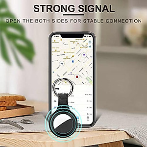 Magic Mushrooms Cute Case Compatible for Airtag Protective Cover Holder with Keychain 1PC