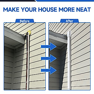 Cestluck 3'' 11 Ft Mini Split Line Set Cover, PVC & PP Line Cover Set Universal for Mini Split AC & Central AC