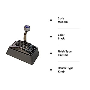B&M AUTO RATCHET QUICKSILVER SHIFTER,BLACK FINISH,UNIVERSAL 3 & 4 SPEED,12.23" SHIFT LEVER LENGTH,COMPATIBLE WITH GM TH350,TH400,700R4,200R4,4L60, 4L60E - 4L80E TRANSMISSIONS